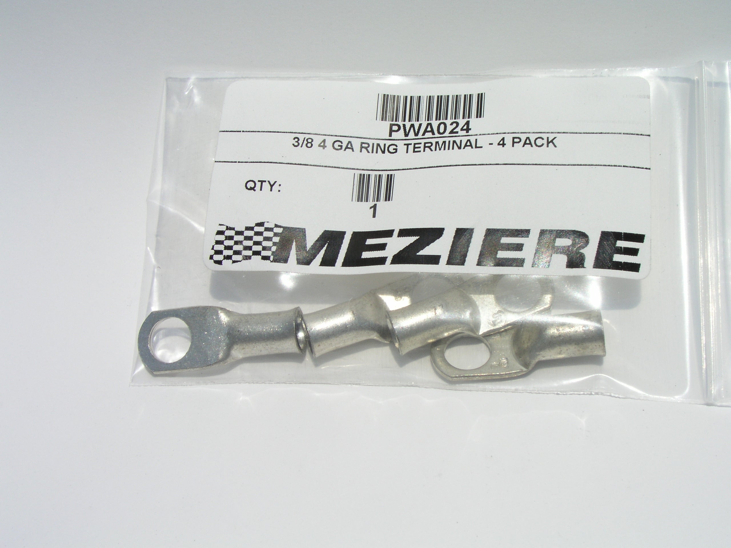 Ring Terminal, 4 Gauge, 3/8" Eye, Qty=4 – Meziere Enterprises